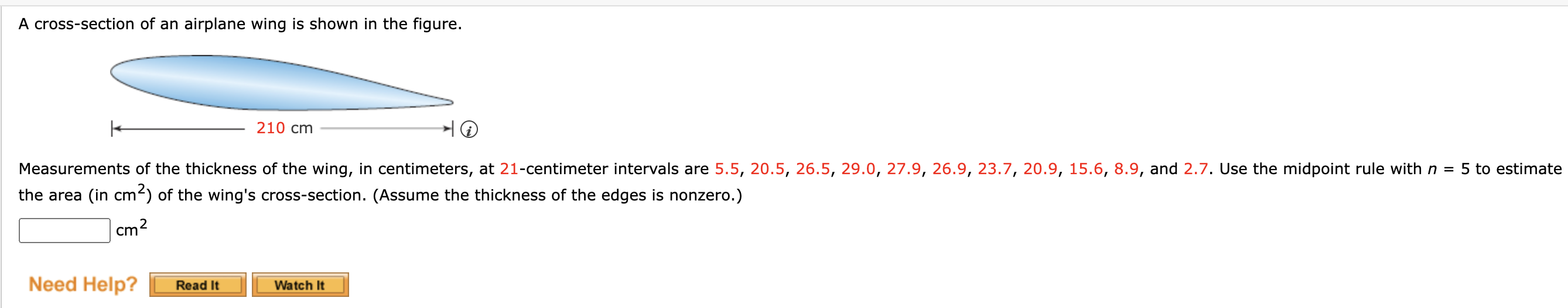 Solved A cross-section of an airplane wing is shown in the | Chegg.com