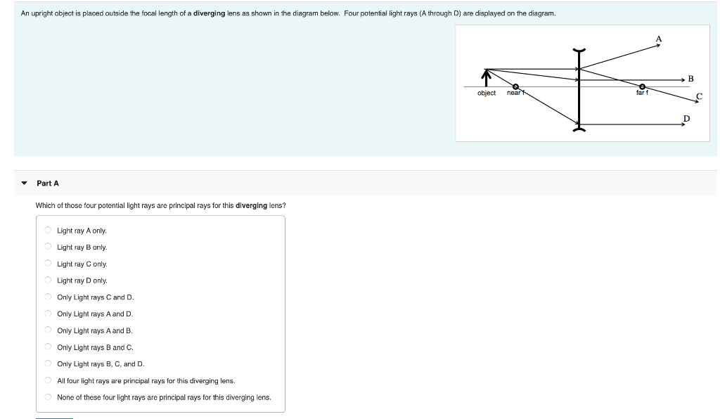 Solved An upright object is placed outside the focal length | Chegg.com