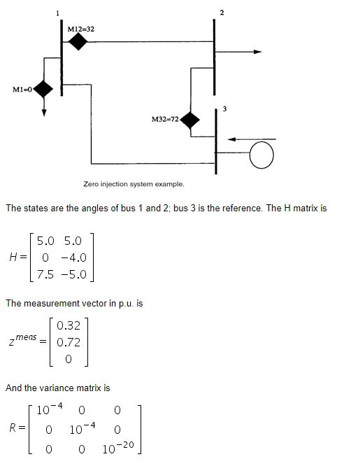 Solved Solve the 3-bus example below with a zero injection | Chegg.com