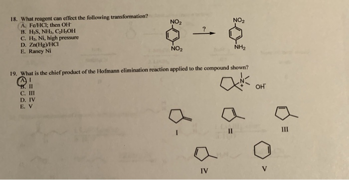 Solved 18. What reagent can effect the following | Chegg.com
