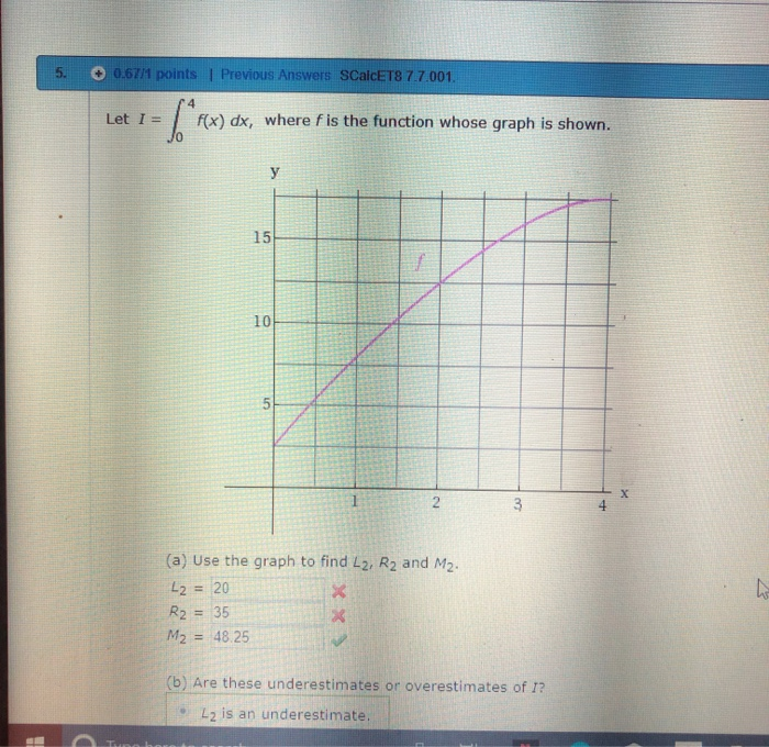 Solved 5. 067/1 points I Previous Answers SCalcET8 7.7.001 4 | Chegg.com