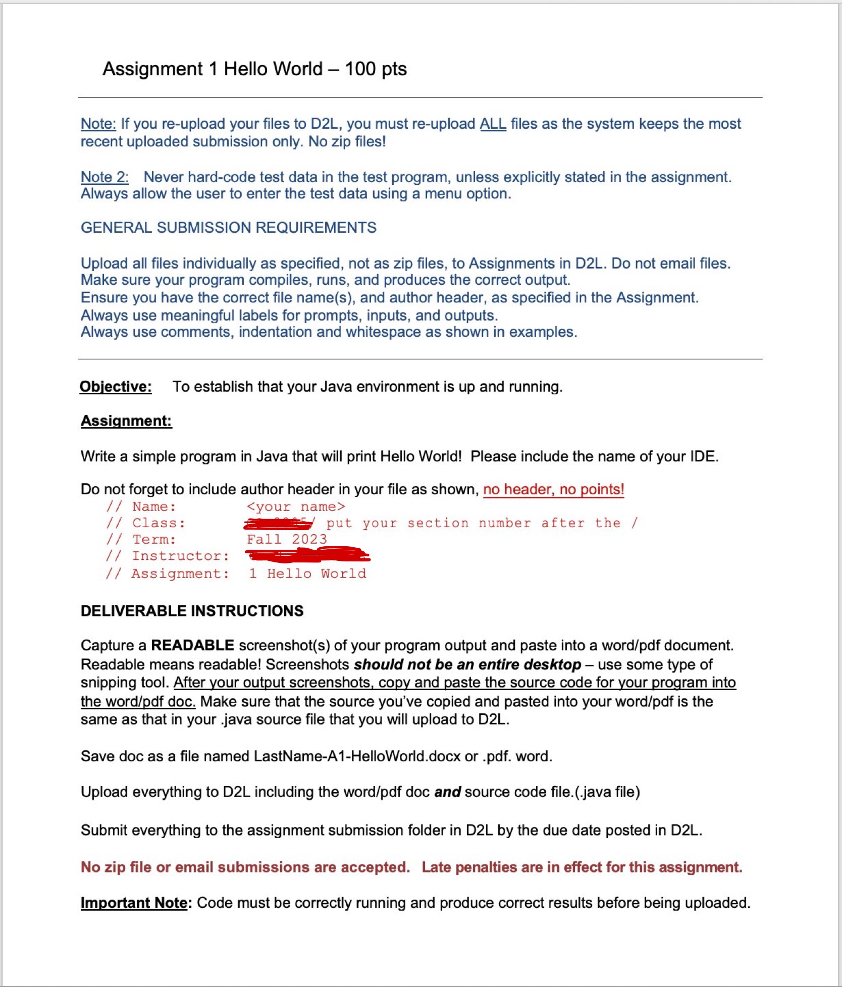 Solved Assignment 1 Hello World - 100 pts Note: If you | Chegg.com