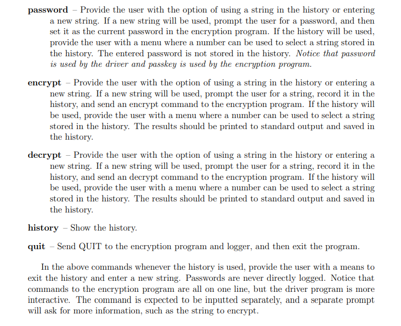 Solved 1 Description The project will be implemented as | Chegg.com