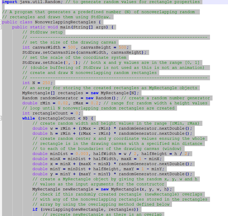 Solved writing a MyRectangle class that is compatible with | Chegg.com