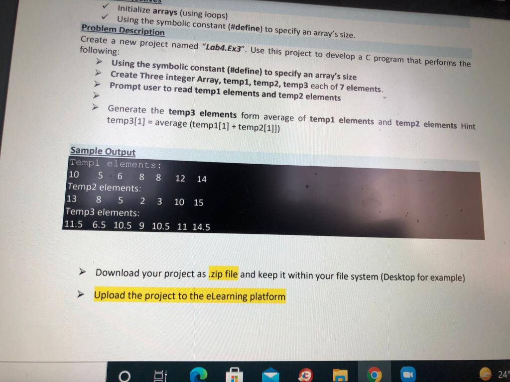 Solved Initialize arrays (using loops) Using the symbolic | Chegg.com