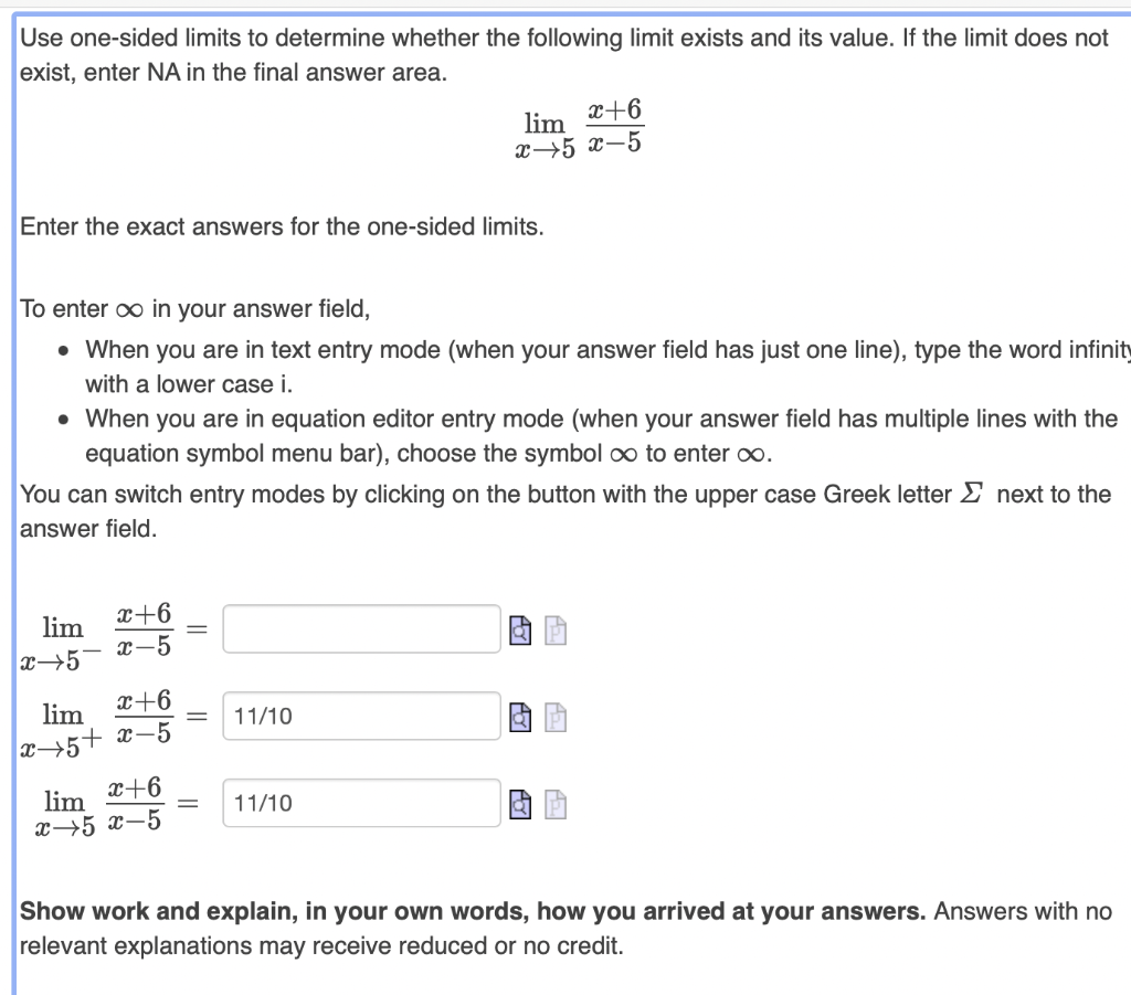 Solved Use one-sided limits to determine whether the | Chegg.com