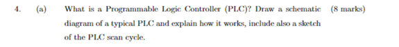 Solved (a) What is a Programmable Logic Controller (PLC)? | Chegg.com