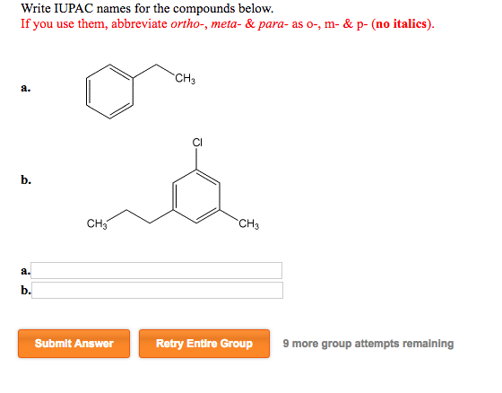 Solved Write IUPAC names for the compounds below. If you use | Chegg.com