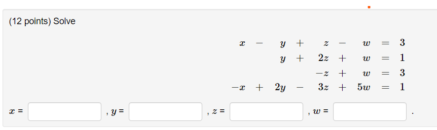 Solved (12 points) Solve | Chegg.com
