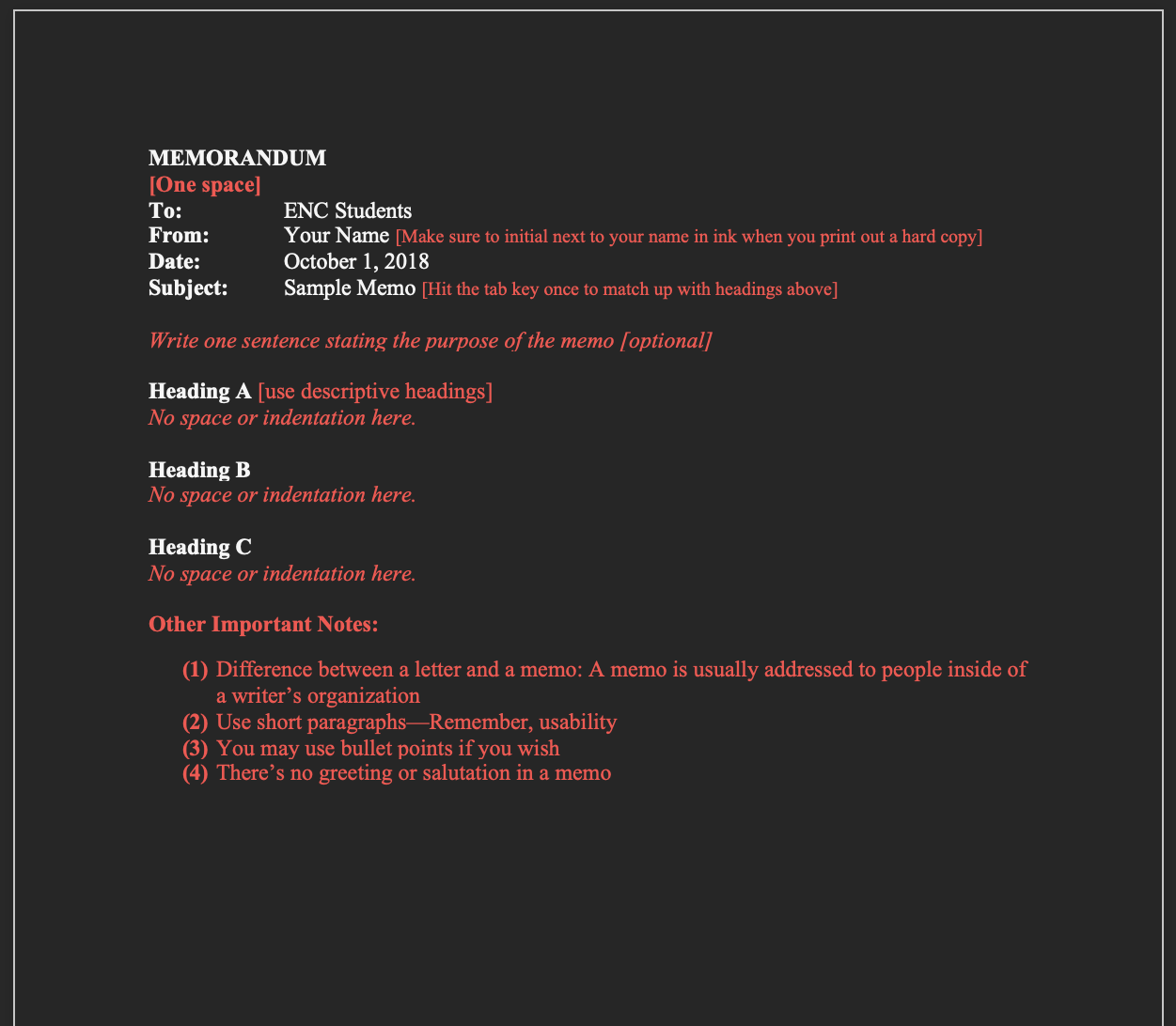 Solved Need some help turning memo draft into final product. | Chegg.com