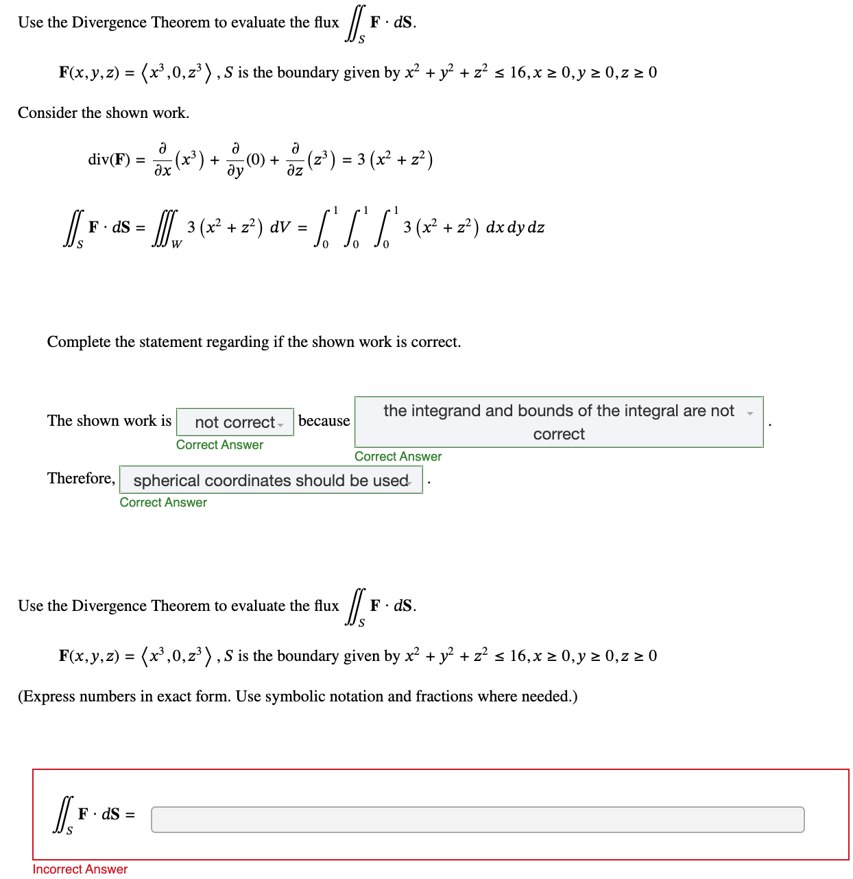 Solved Use the Divergence Theorem to ﻿evaluate the flux | Chegg.com