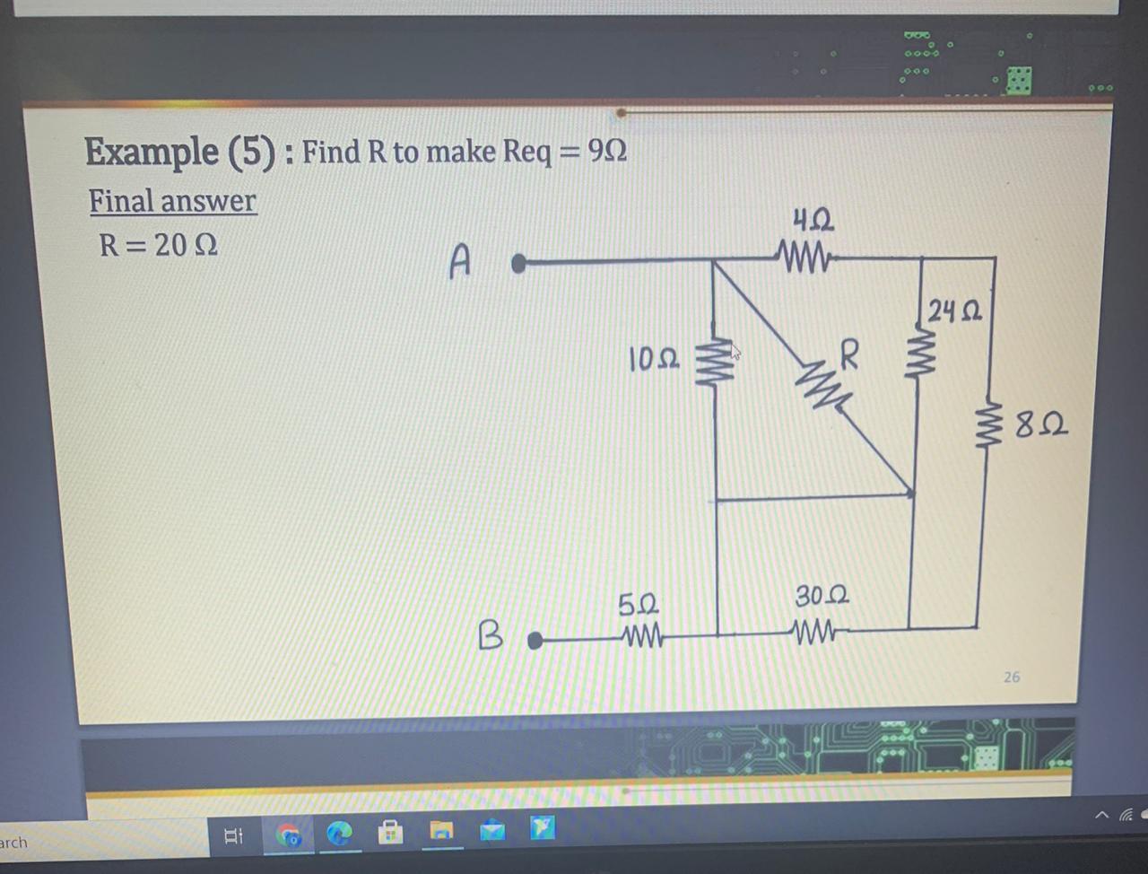 Solved Example (5): Find R to make Req = 922 Final answer | Chegg.com