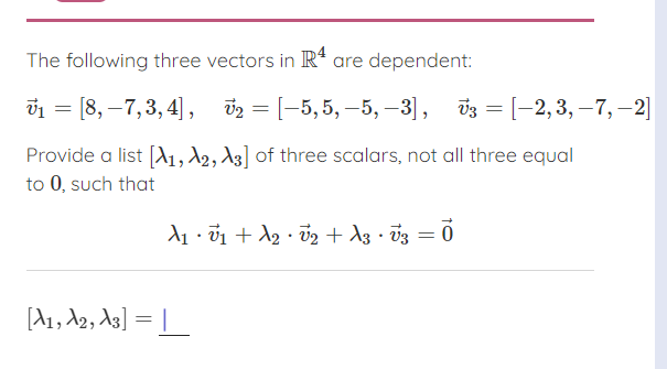 Solved The following three vectors in \\( \\mathbb{R}^{4} | Chegg.com