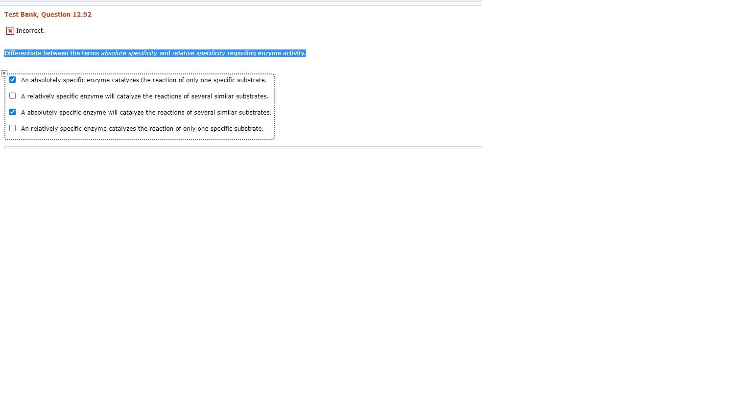 Solved Differentiate between the terms absolute specificity | Chegg.com