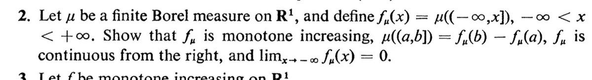 Solved 2. Let μ be a finite Borel measure on R1, and define | Chegg.com