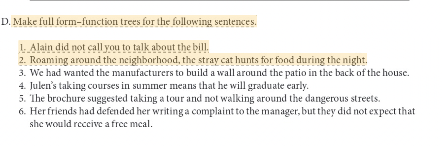 Make full form-function trees for the following | Chegg.com