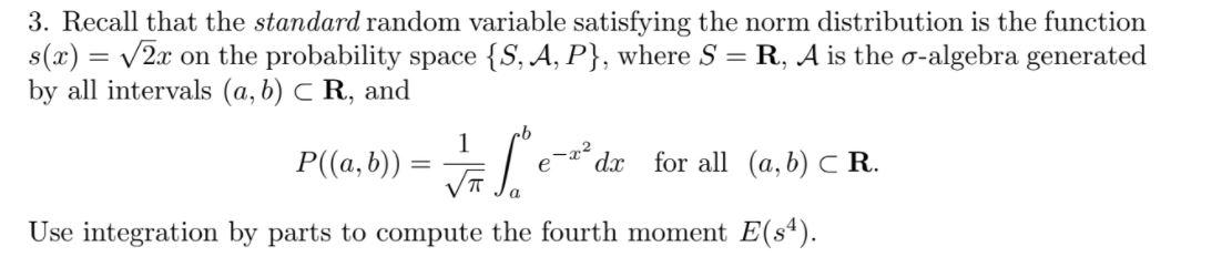 Solved 3. Recall that the standard random variable | Chegg.com
