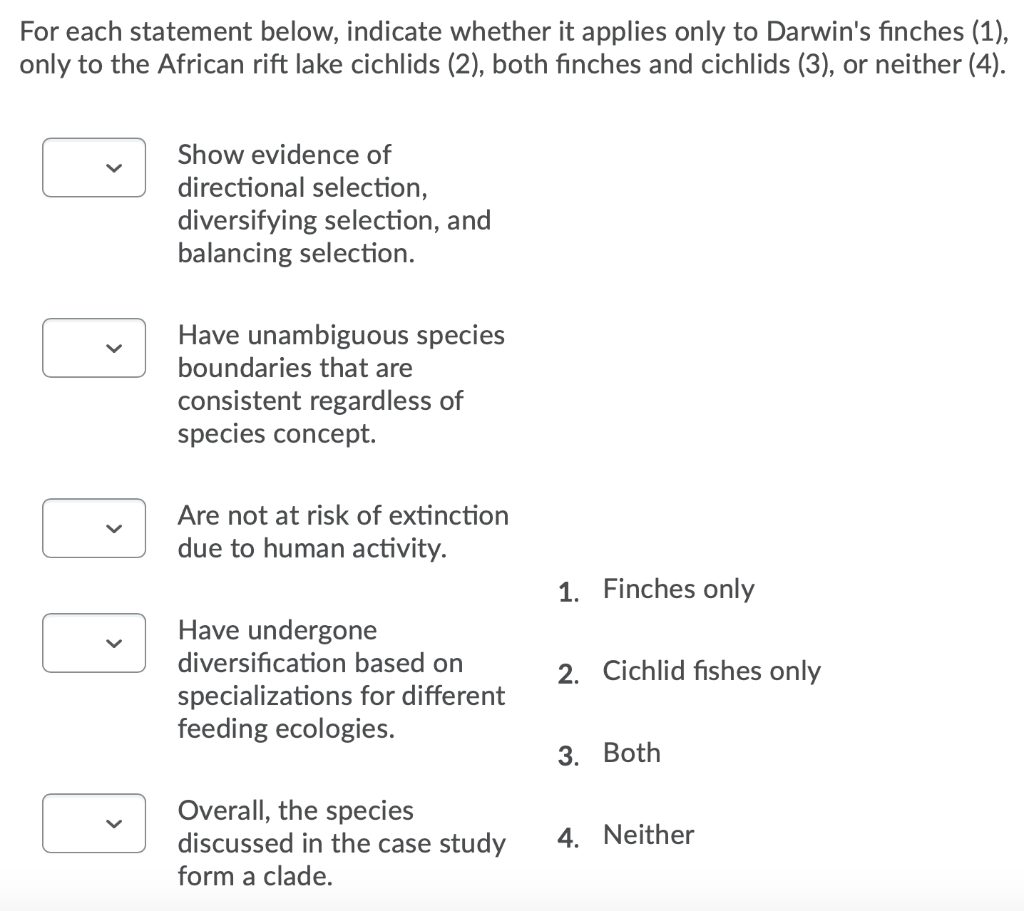 Solved For each statement below, indicate whether it applies | Chegg.com