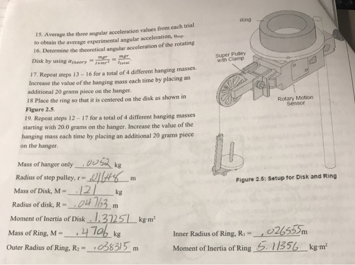 Solved Lab 9 - ROTATIONAL DYNAMICS Purpose: The purpose of | Chegg.com