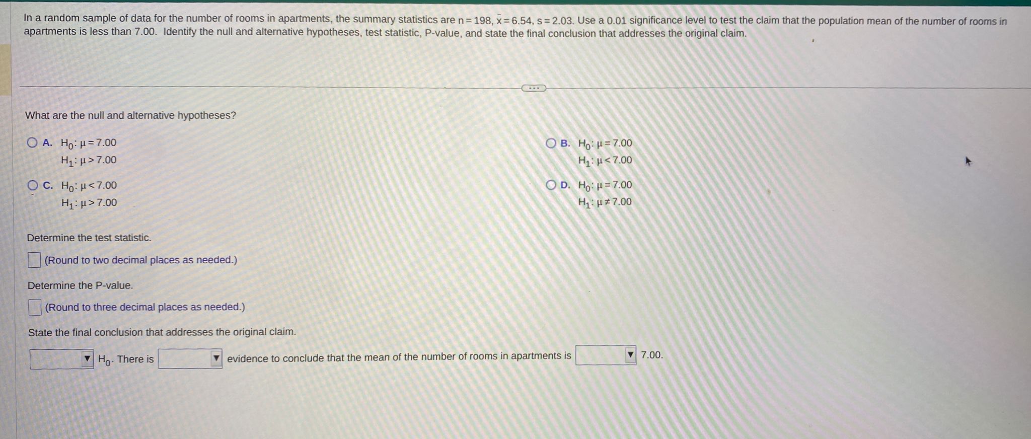 Solved last fill in the blank options1)fail to reject/reject | Chegg.com