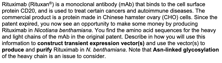 Solved Rituximab (Rituxan) is a monoclonal antibody (mAb) | Chegg.com