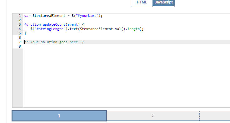 Solved Register the updateCount event handler to handle the | Chegg.com