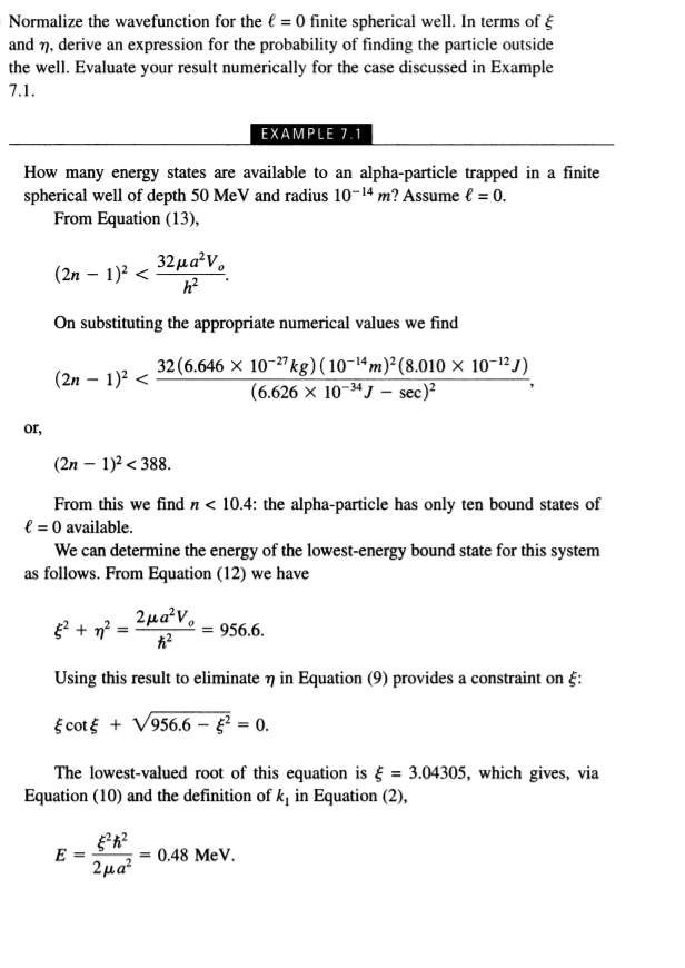 Solved Normalize the wavefunction for the 1-0 finite | Chegg.com