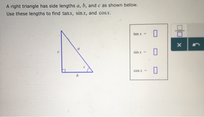 Solved A right triangle has side lengths a, b, and c as | Chegg.com