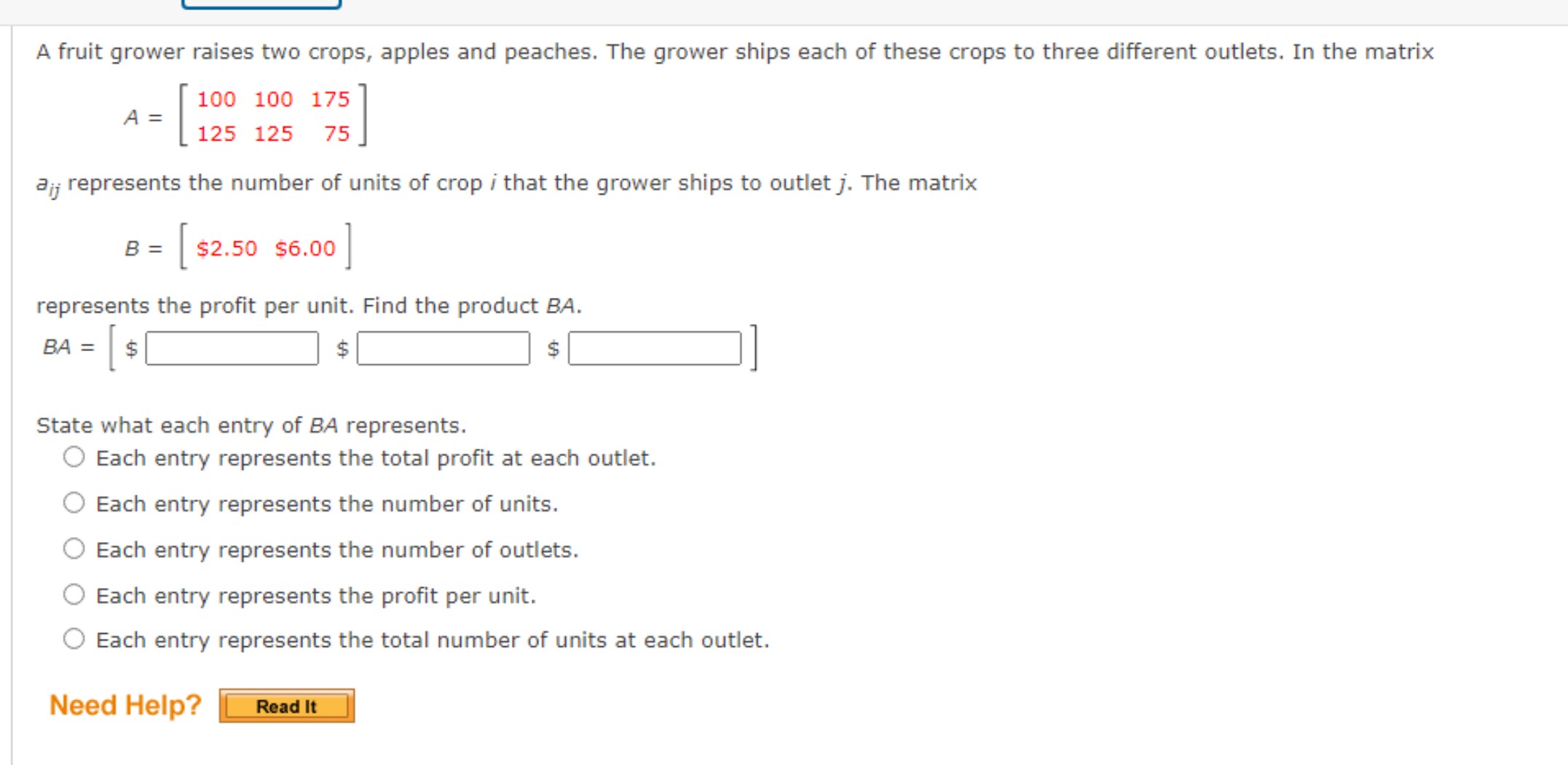 Solved A fruit grower raises two crops, apples and peaches. | Chegg.com