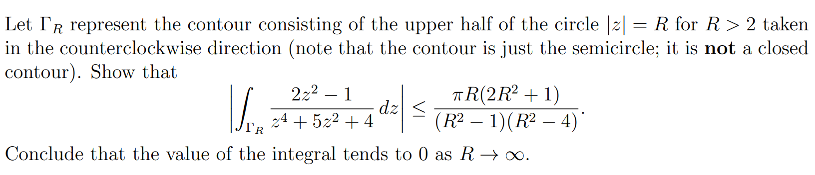 Solved Let I'r represent the contour consisting of the upper | Chegg.com