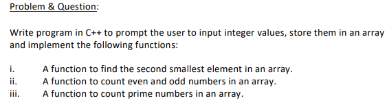 Solved Problem & Question: Write program in C++ to prompt | Chegg.com