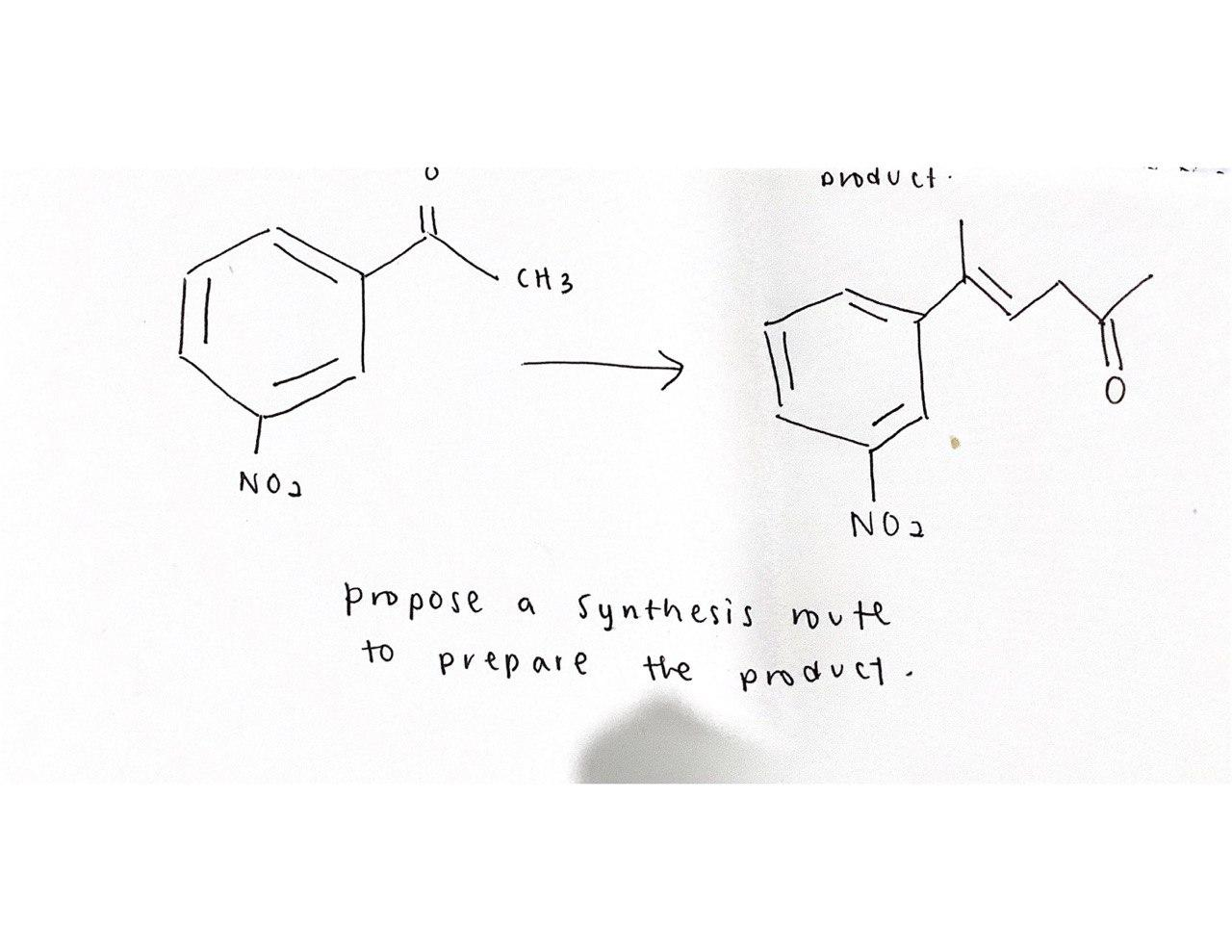 Solved product: CH3 NO2 NO2 a propose Synthesis route to | Chegg.com