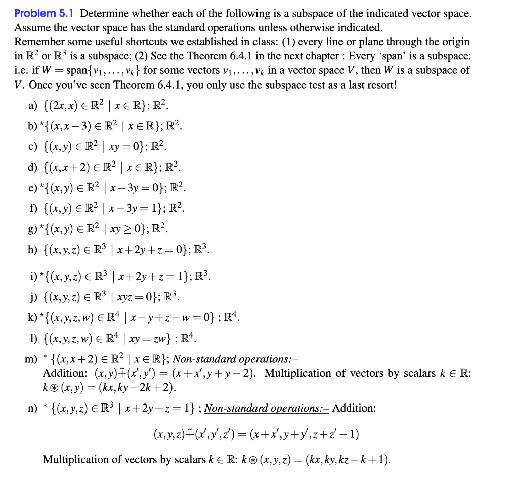 Solved Problem 5.1 Determine whether each of the following | Chegg.com