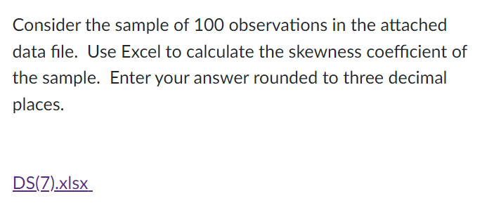 Solved Consider the sample of 100 observations in the | Chegg.com
