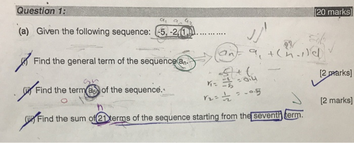 Solved Question1: 20 marks (a) Given the following sequence: | Chegg.com