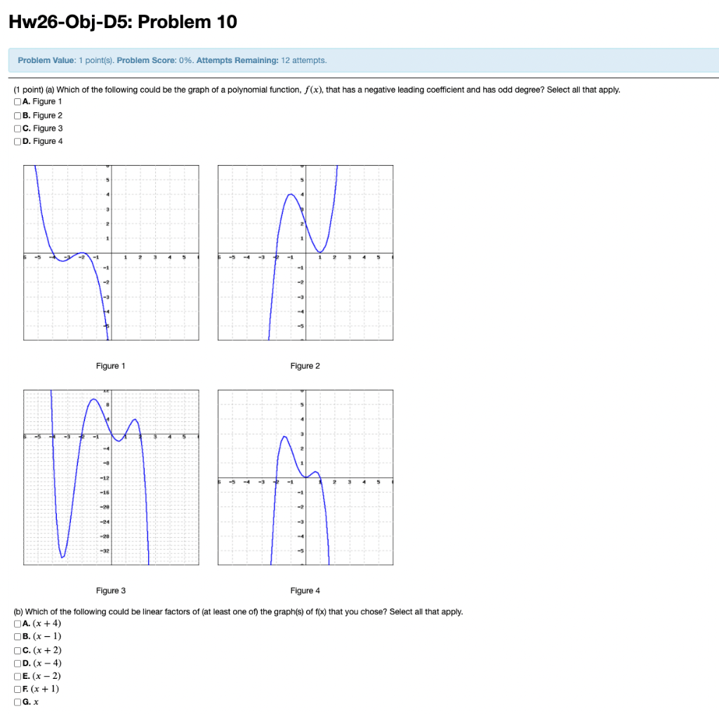 Solved Hw26 Obj D5 Problem 10 Problem Value 1 Points 