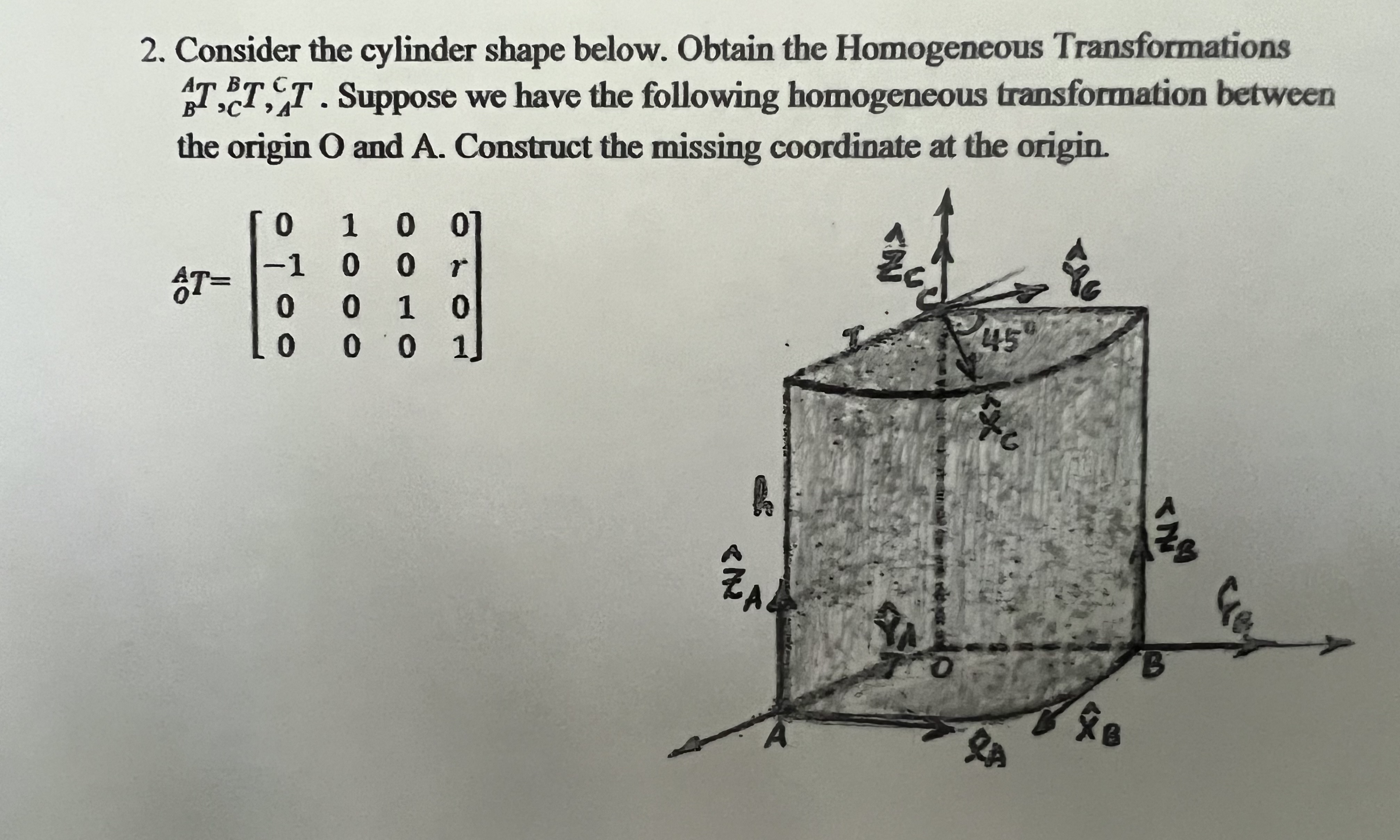 2. Consider the cylinder shape below. Obtain the | Chegg.com