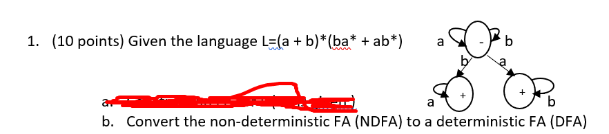 Solved Given the Non-Deterministic Finite Automata (NDFA) | Chegg.com