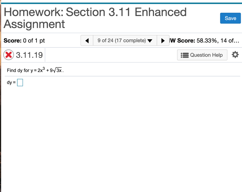 Solved Homework Section 3 11 Enhanced Assignment Save