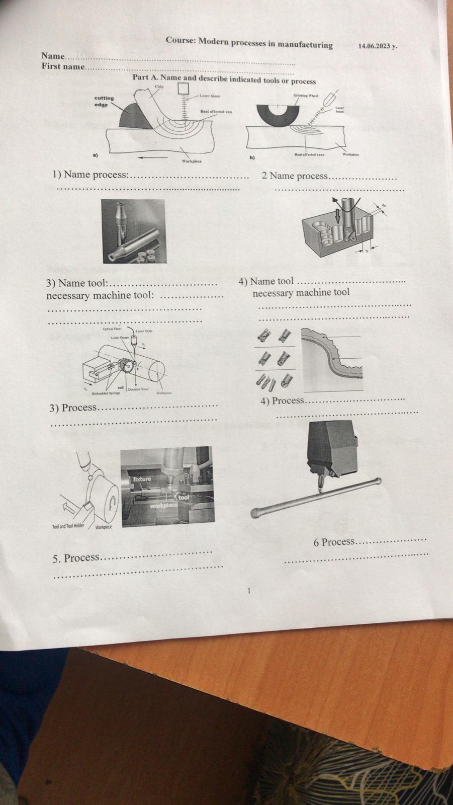 Solved 1 Name Process 2 Name Process 3 Name Tool Chegg