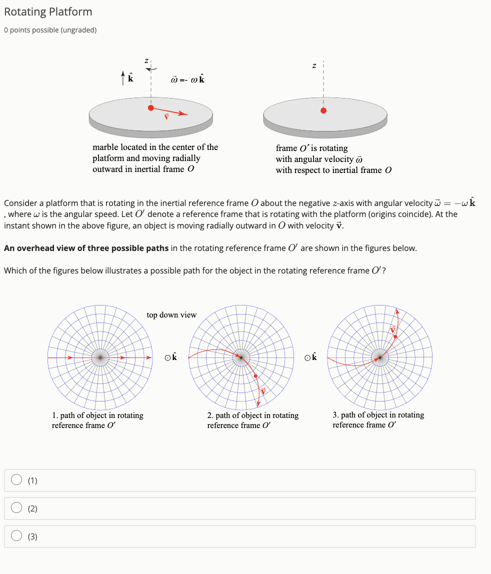 Solved Rotating Platform0 ﻿points possible (ungraded)marble | Chegg.com