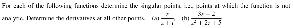 Solved For each of the following functions determine the | Chegg.com