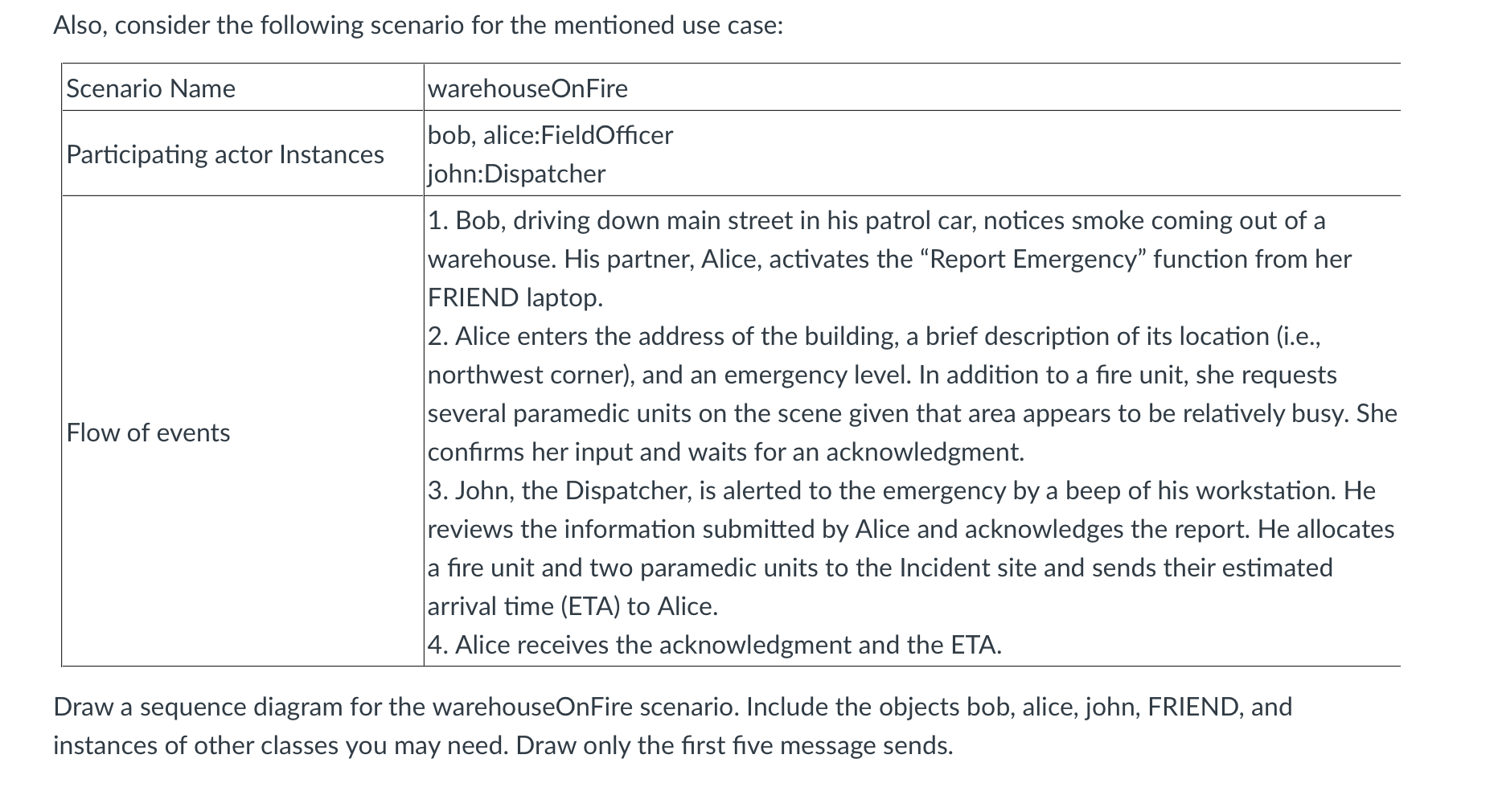 8.(15 points) Consider the following ReportEmergency | Chegg.com