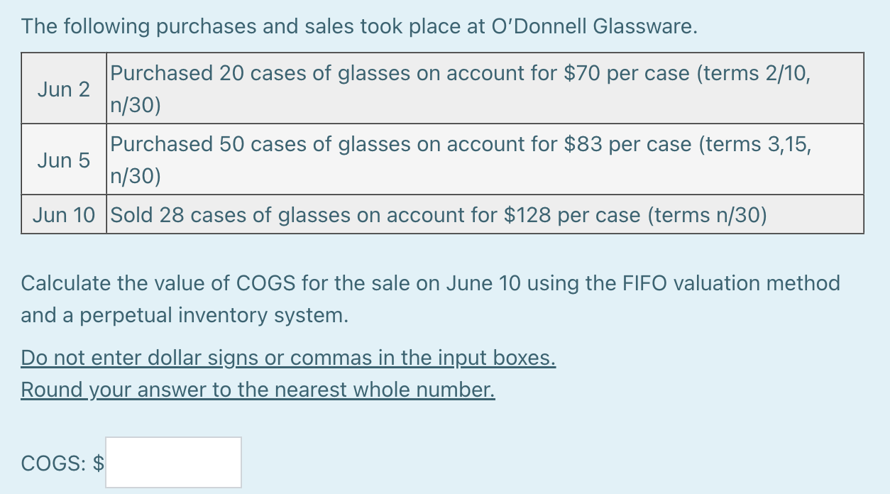 Solved The following purchases and sales took place at | Chegg.com
