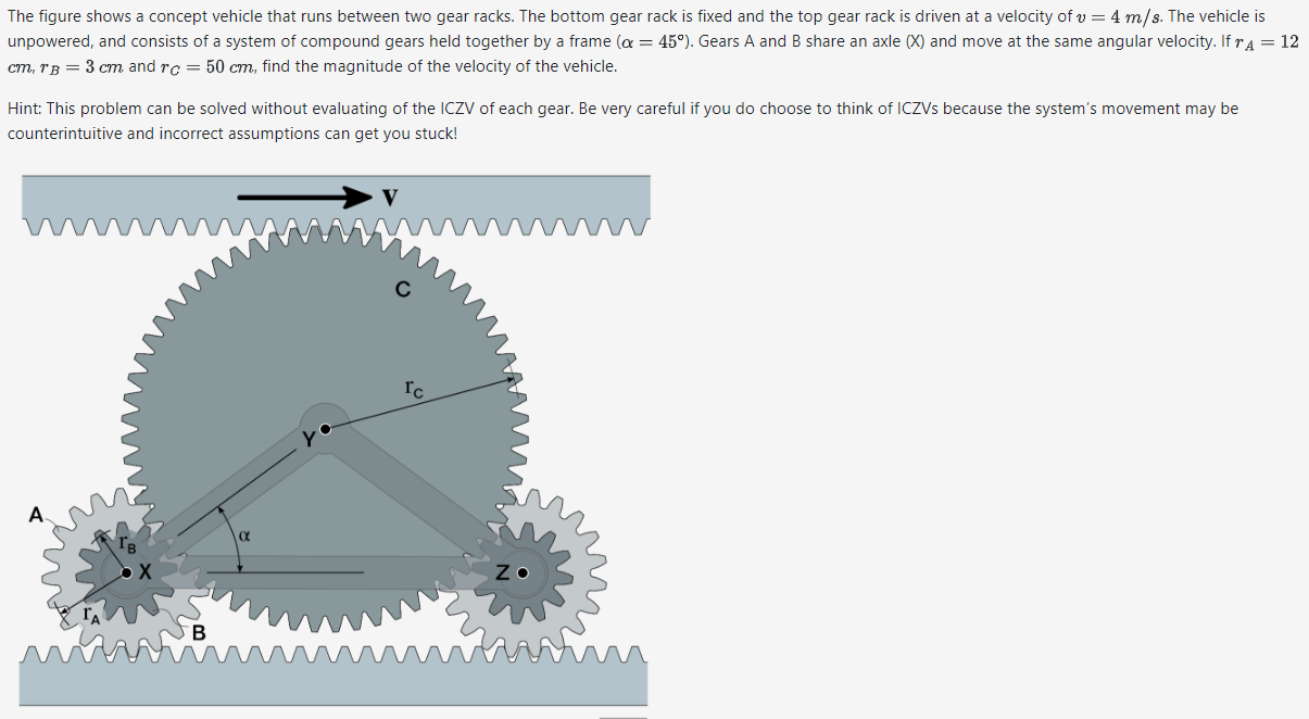 Solved The figure shows a concept vehicle that runs between | Chegg.com