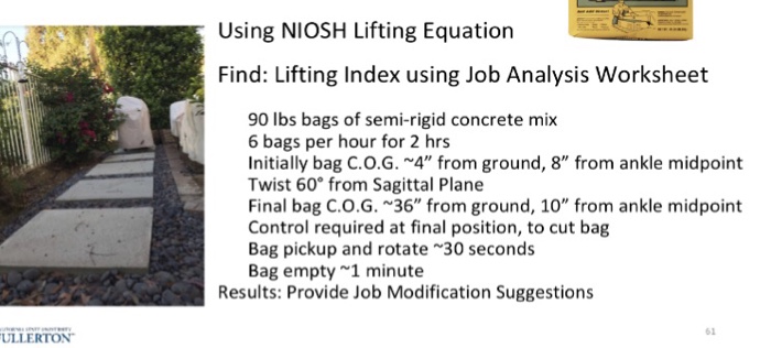 Solved Using NIOSH Lifting Equation Find: Lifting Index | Chegg.com