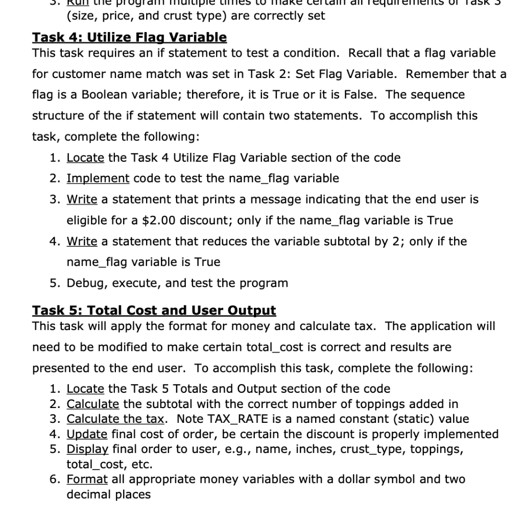 Solved PYTHON # This program allows the end user to order a | Chegg.com