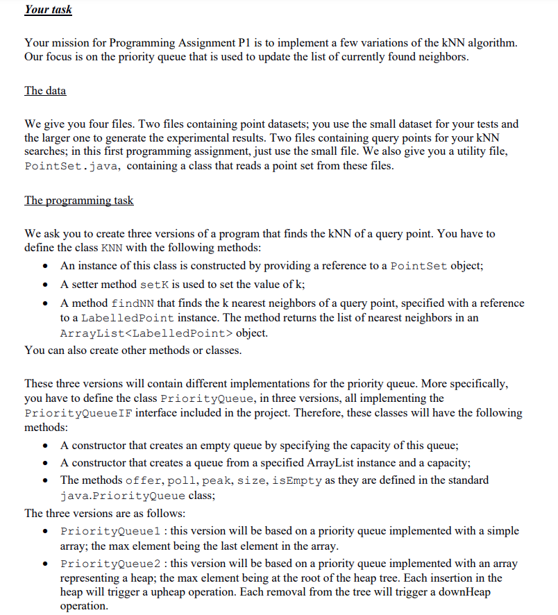 Solved Nearest Neighbor algorithms From an algorithmic point | Chegg.com