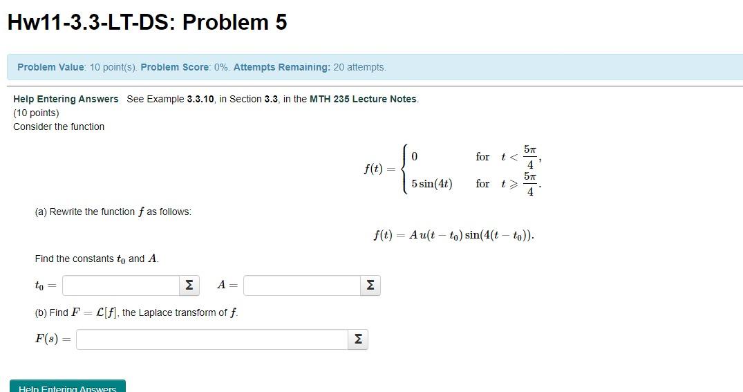 Solved Hw11-3.3-LT-DS: Problem 5 Problem Value: 10 point(s). | Chegg.com
