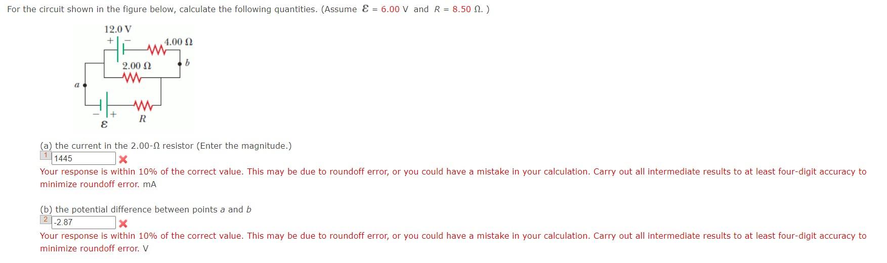 Solved r the circuit shown in the figure below, calculate | Chegg.com